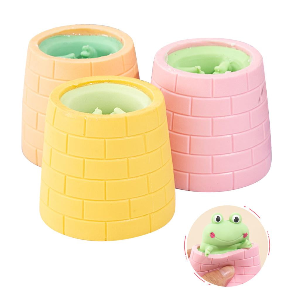 Squeeze Frog Castle Childrens Funny Toys Squeezable Relieversxpe Stress ...
