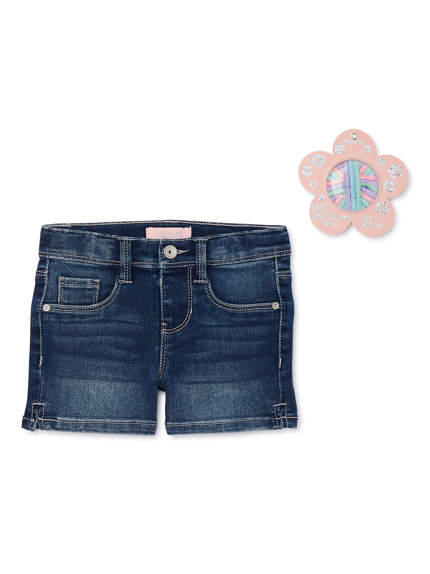 Squeeze Girls Fashion Denim Shorts, Sizes 4-12 - Walmart.com