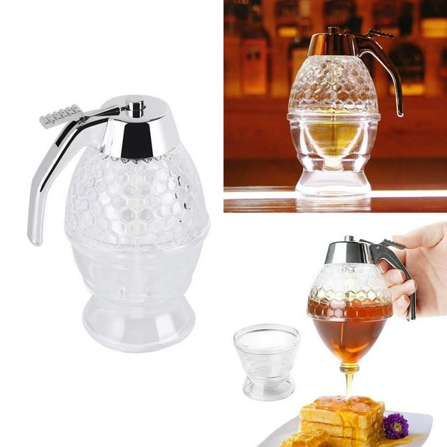 Squeeze Honey Dispenser,Plastic No Drip Maple Syrup Dispenser,Juice Jar ...