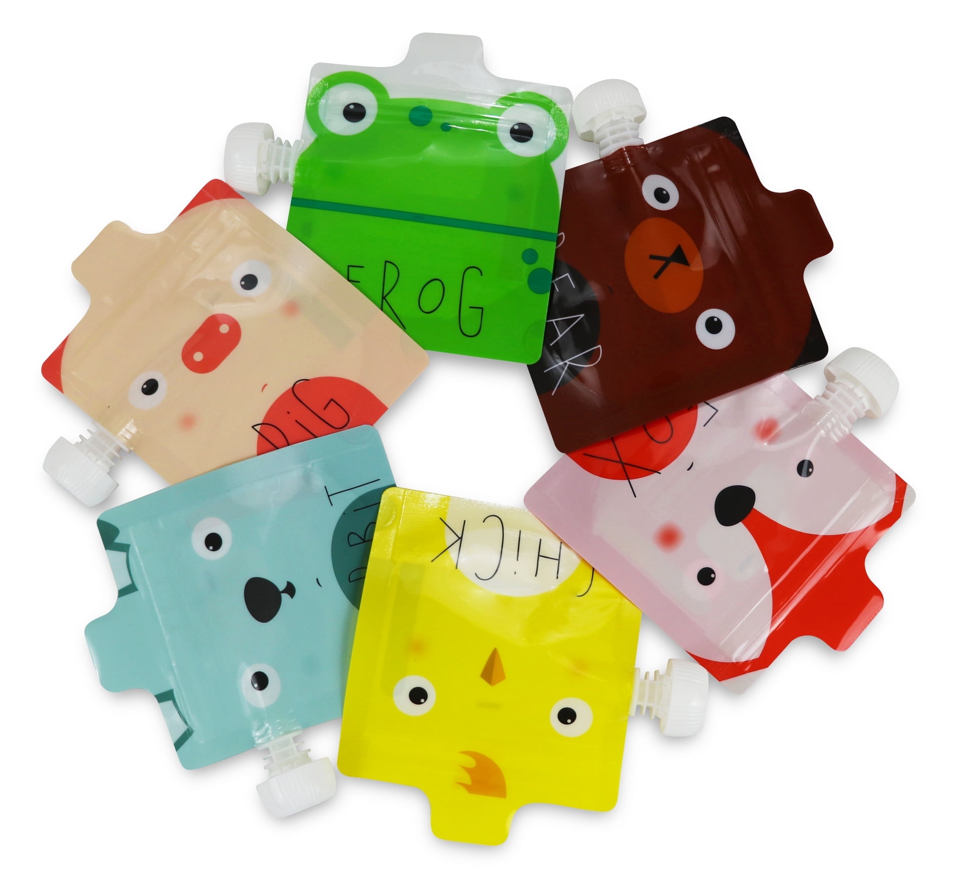 Squeeze Meals Reusable Food Pouches for Toddler Snack - 5 fl oz - 6 ...