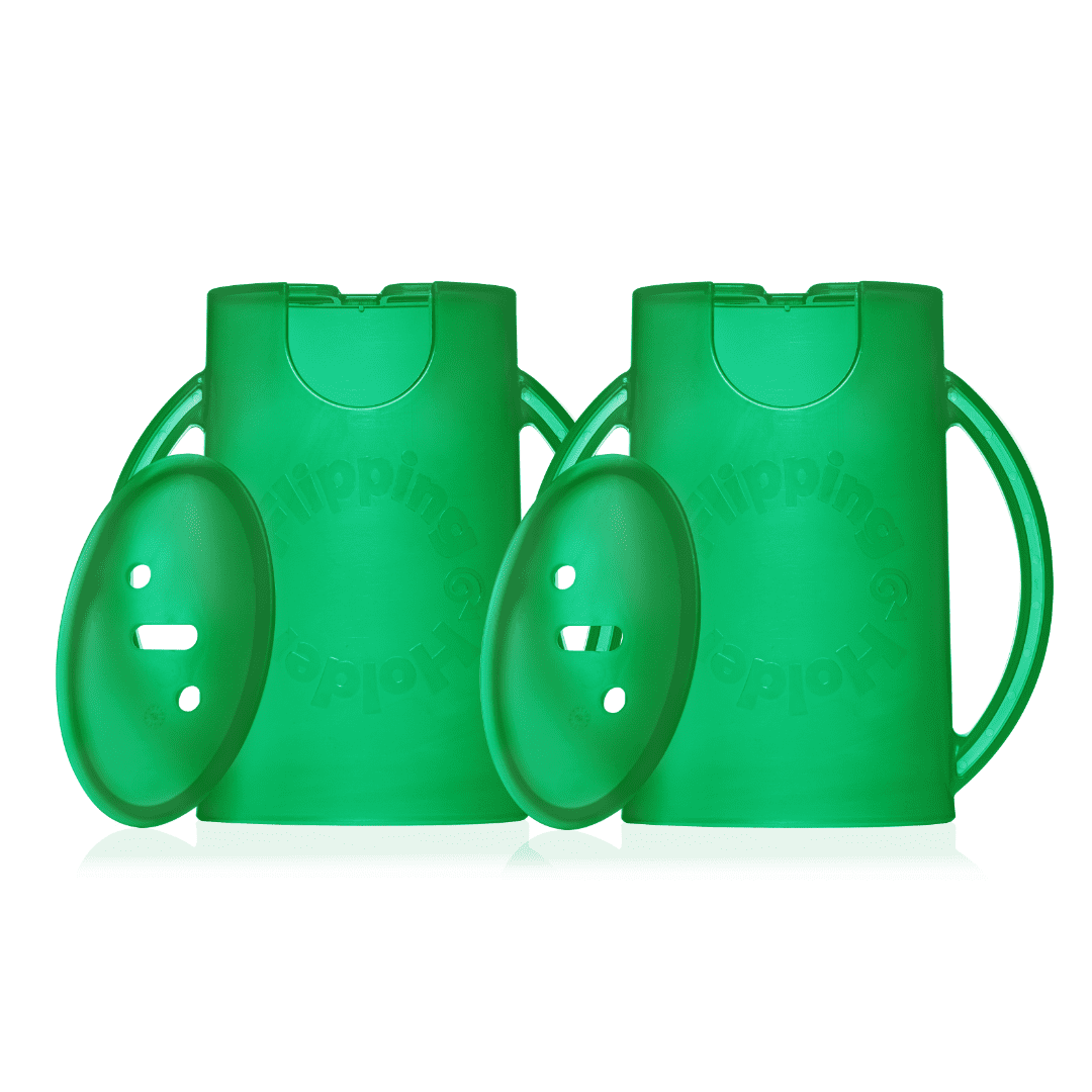 Squeeze Proof Flipping Holder DELUXE with lid 2-Pack for Food Pouches ...