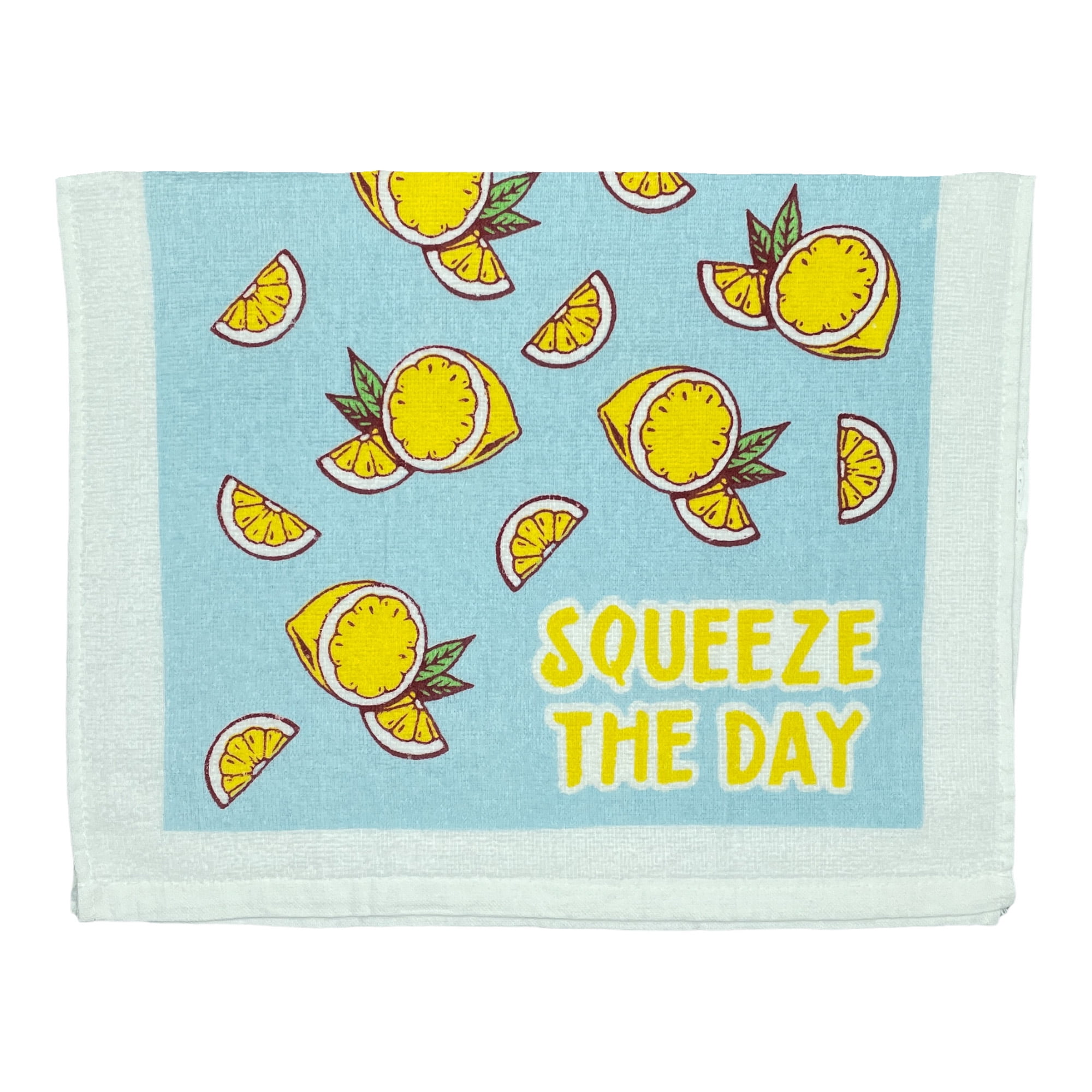 Squeeze The Day Funny Determined Lemon Tea Towel - Walmart.com