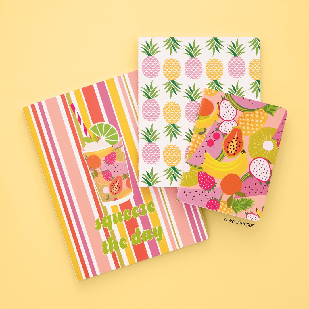 Squeeze The Day Stitched Notebook Set - Walmart.com