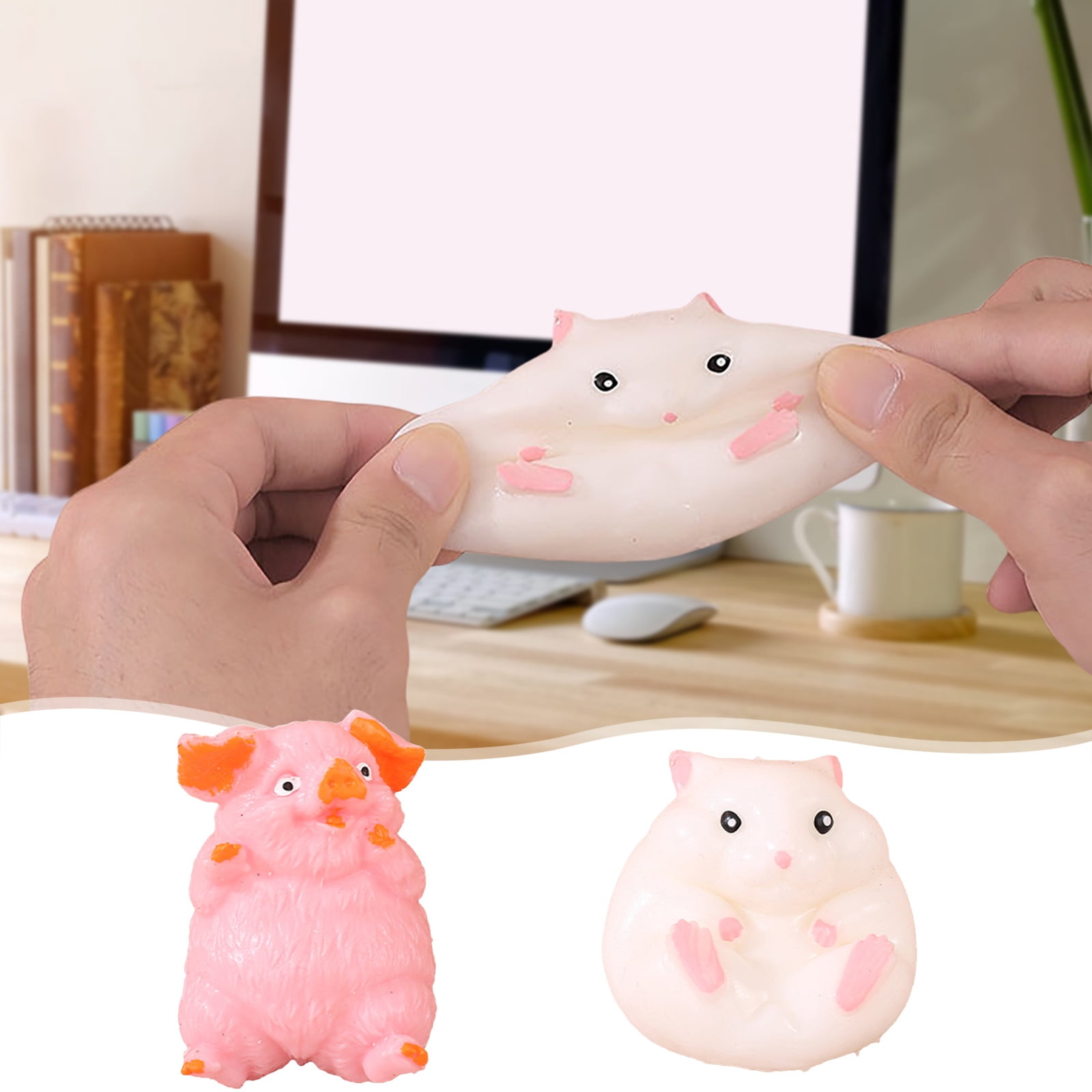Squeeze Toys, Cute Soft Hamster Pig Squishy Toys, Stress Relief for ...