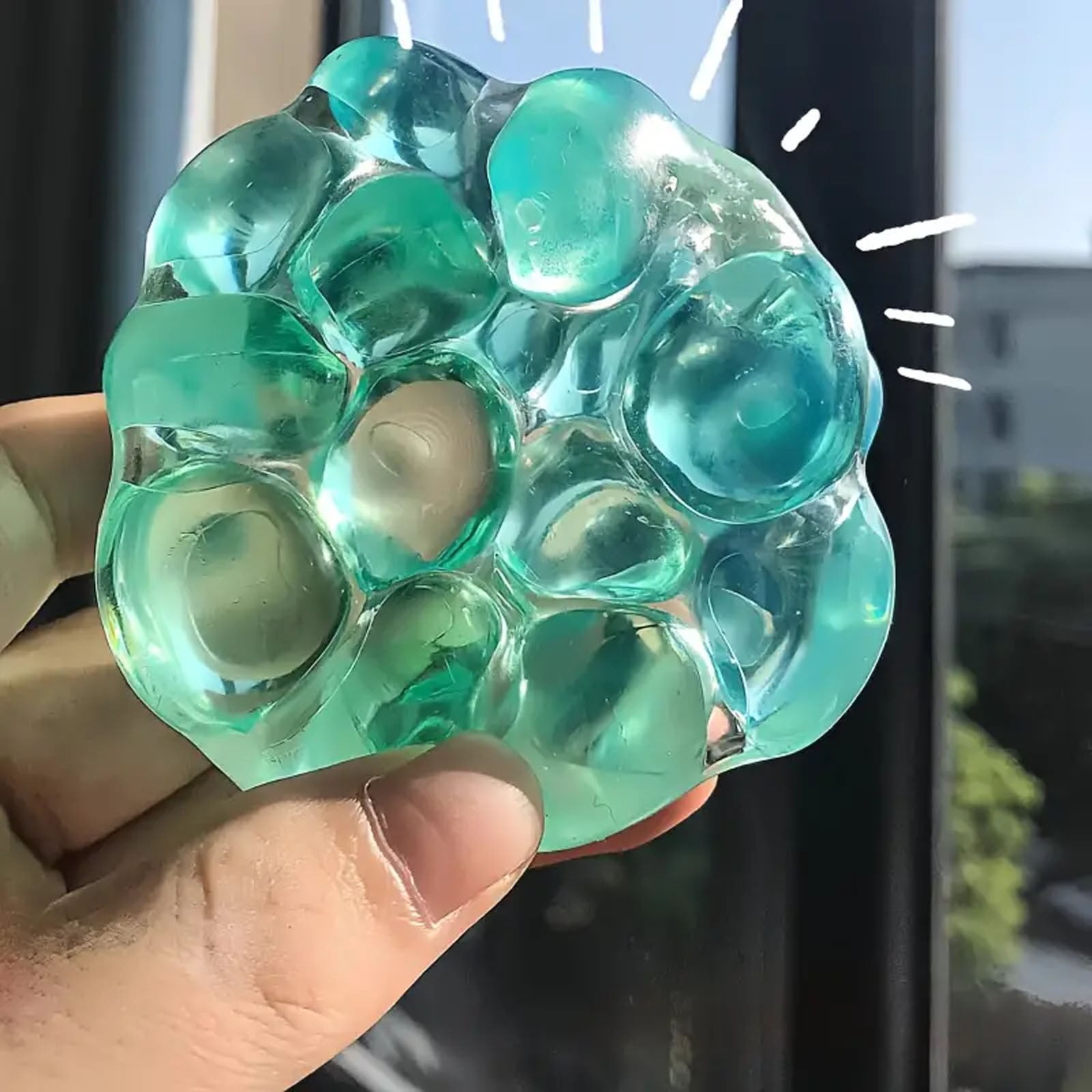 Squeeze Toys, Handmade Grape Noisy Squishy Ball for Adults, Beads ...