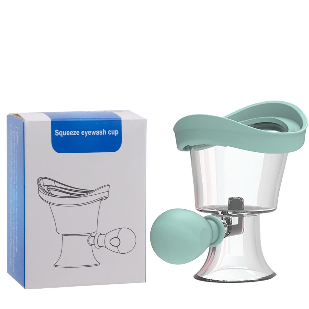 Squeeze-type eyewash cup Eye flow liquid flusher Transparent silicone ...