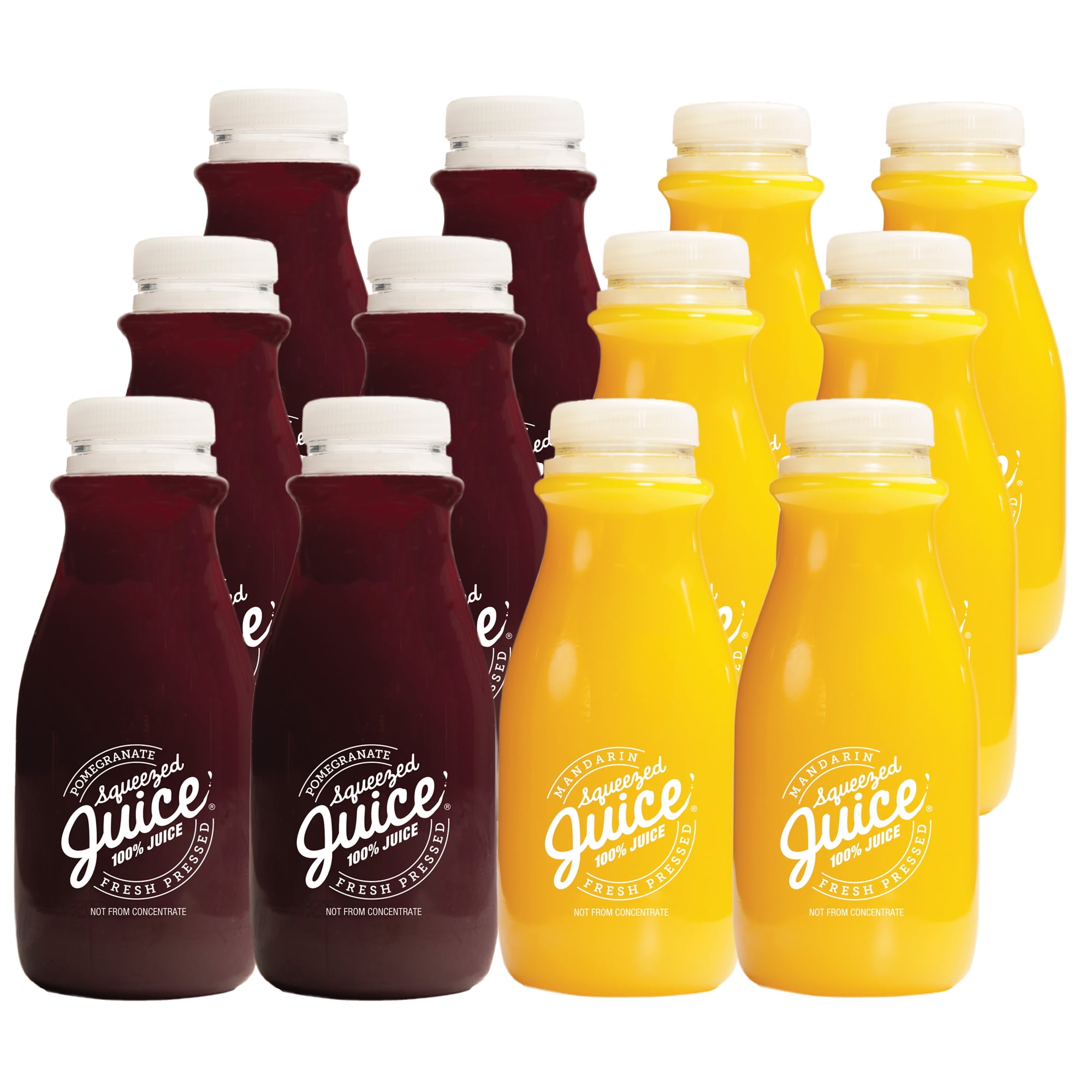 Squeezed Juice 100% Pomegranate Juice 11 oz, 6 Pack Bottles & 100% ...