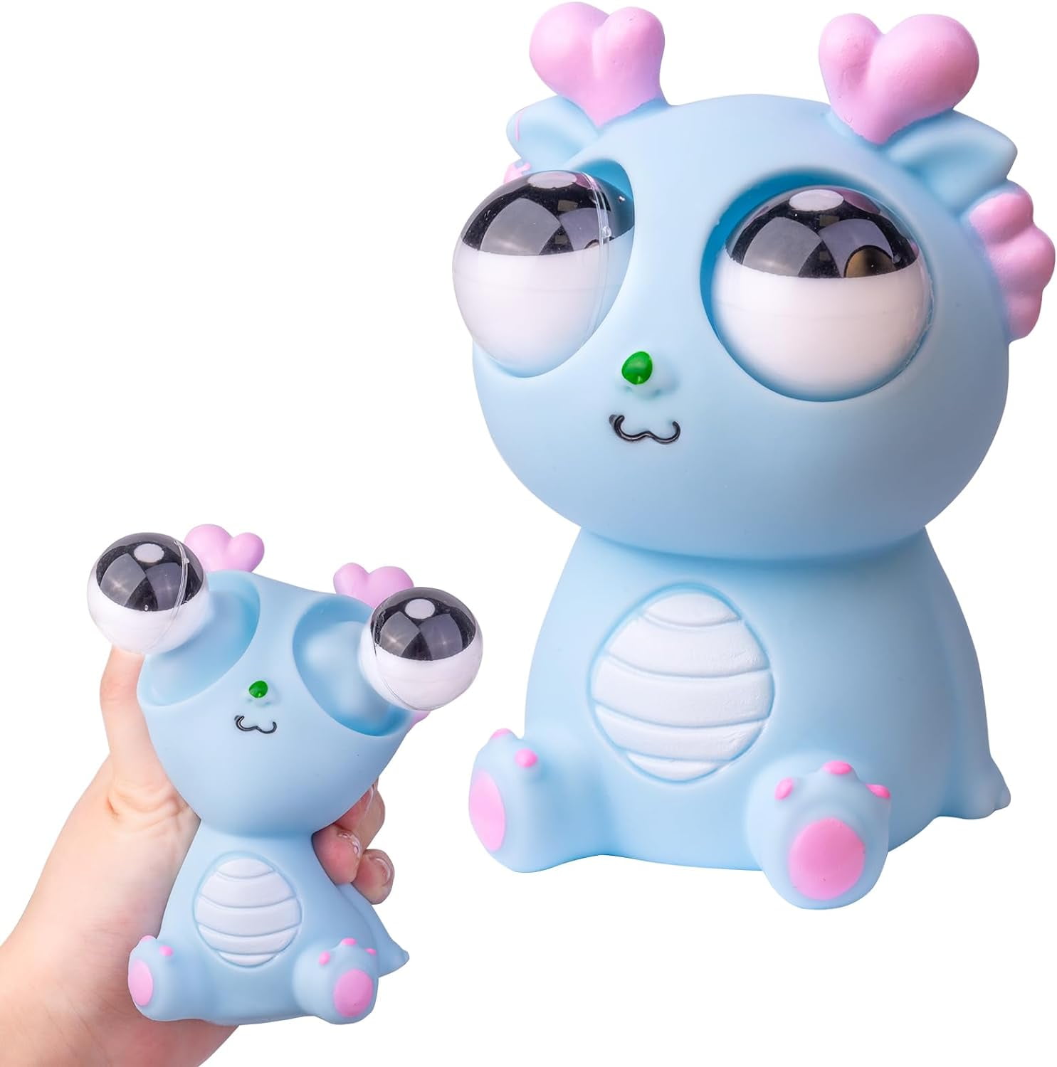 Squeezy Dragon Pop Out Eyes Toys, Eye Popping Dragon Stress Relief Toy ...