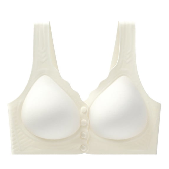 Squevariel Bras for Women Push-Up Front Closure Button Everyday Bra ...
