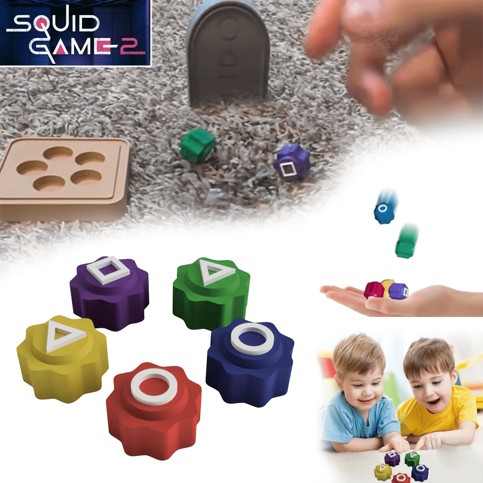 Squid-Game 2 Toys Squid Gong Gi Game Stone Catching Game Korean Folk ...