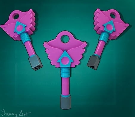 "Squid Game 3 Key Hide and Seek Key" Pink Wings House Level Key, Alloy ...