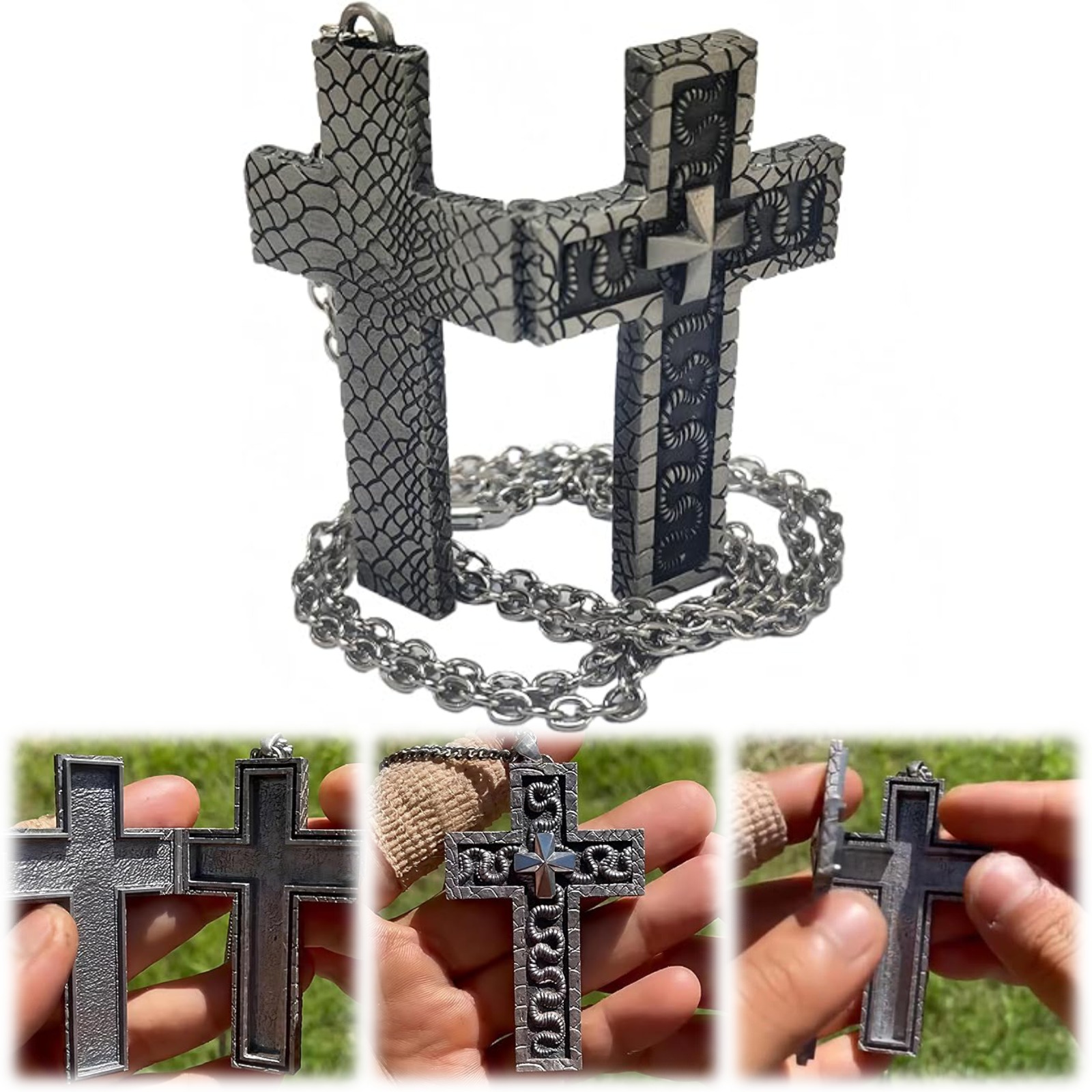 Squid Game 3 Replica Cross with Functional Hidden Chamber - Screen ...