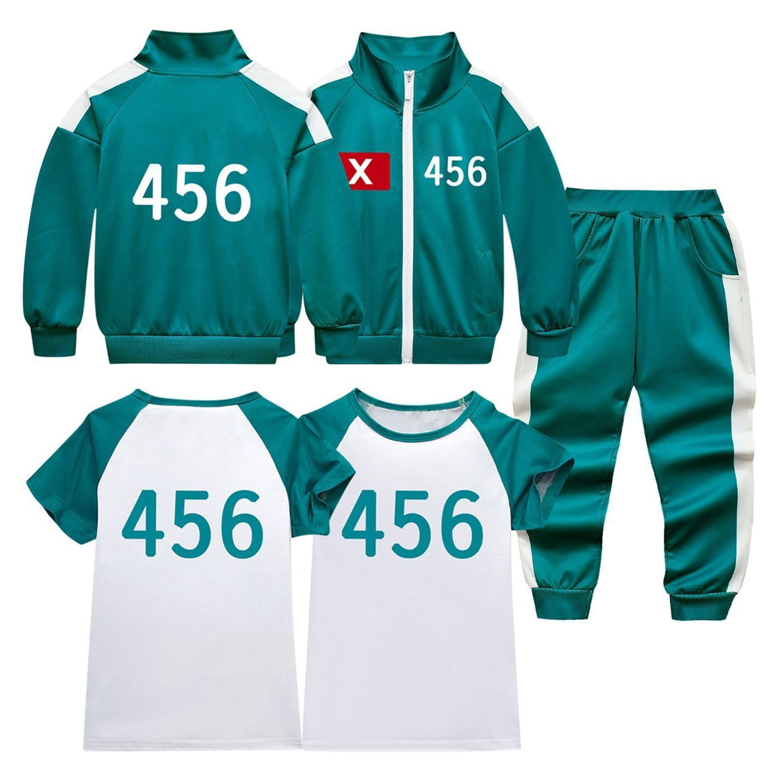 Squid Game 3PCS Outfits Set 456 Jacket And Long Pants And T Thirt ...