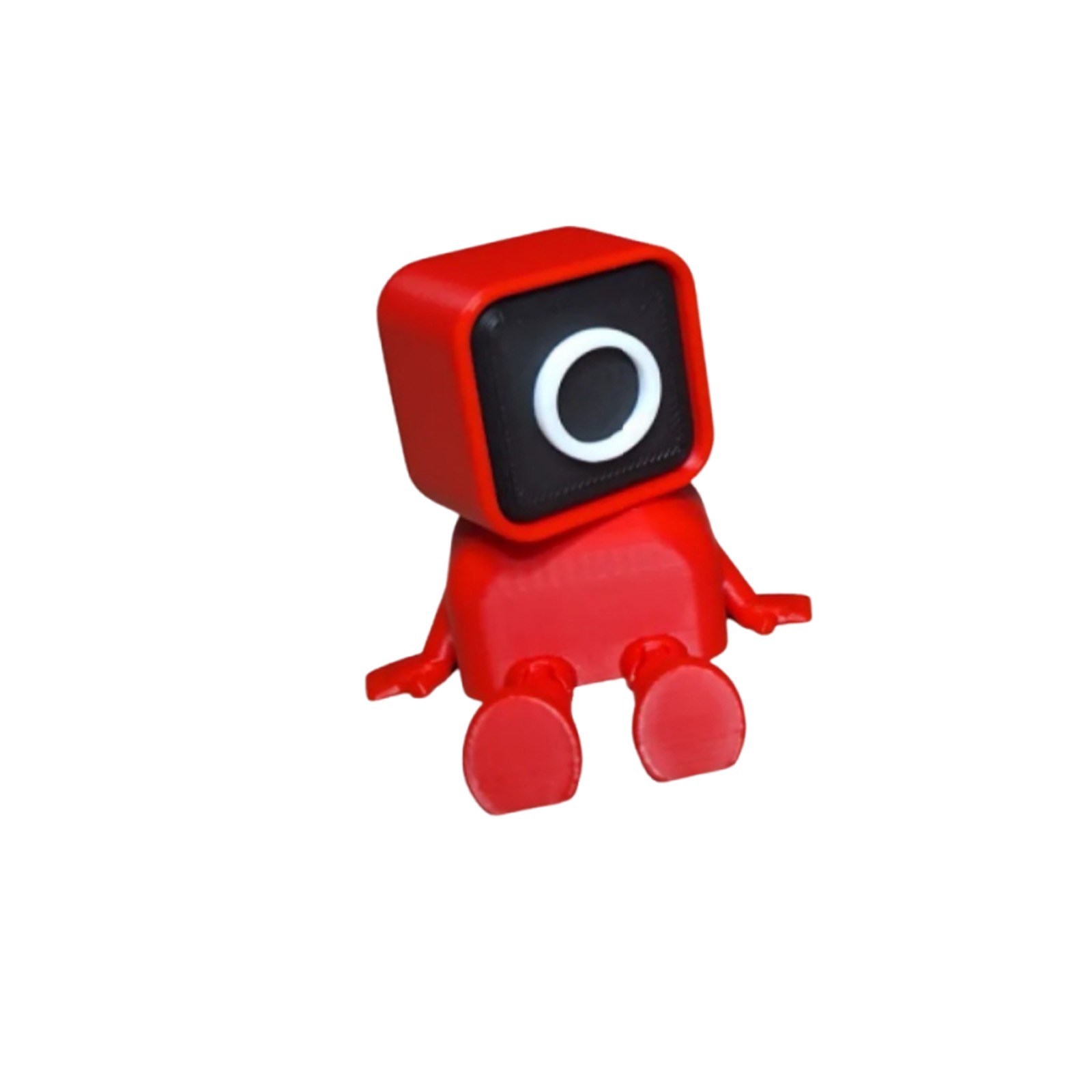 Squid Game Cute Robot-Themed Desk Accessory, Red Square Head Figure ...