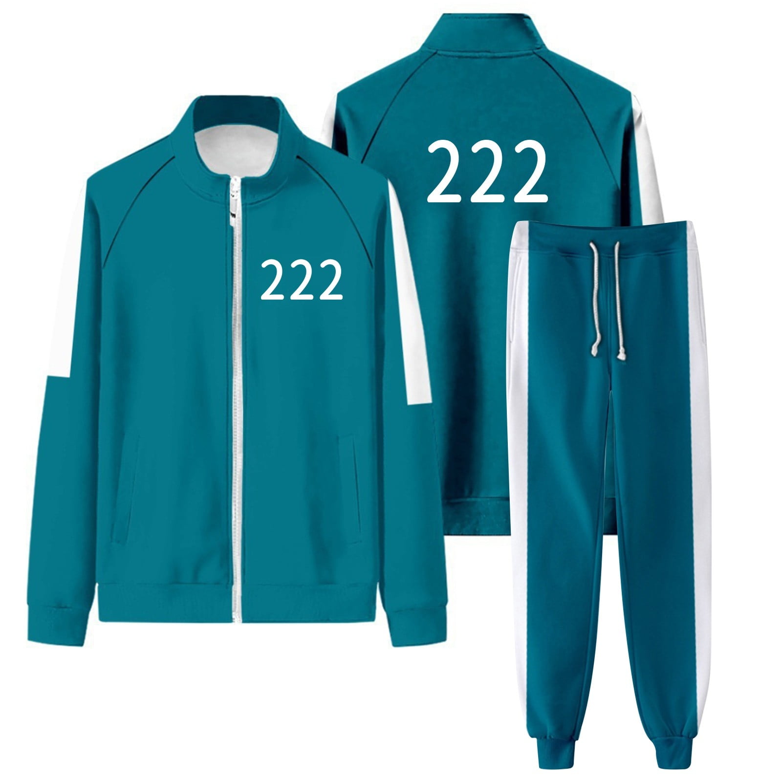 Squid Game Kids Girls Boys Two Piece Set 222 Sweatshirt Jacket And Long ...