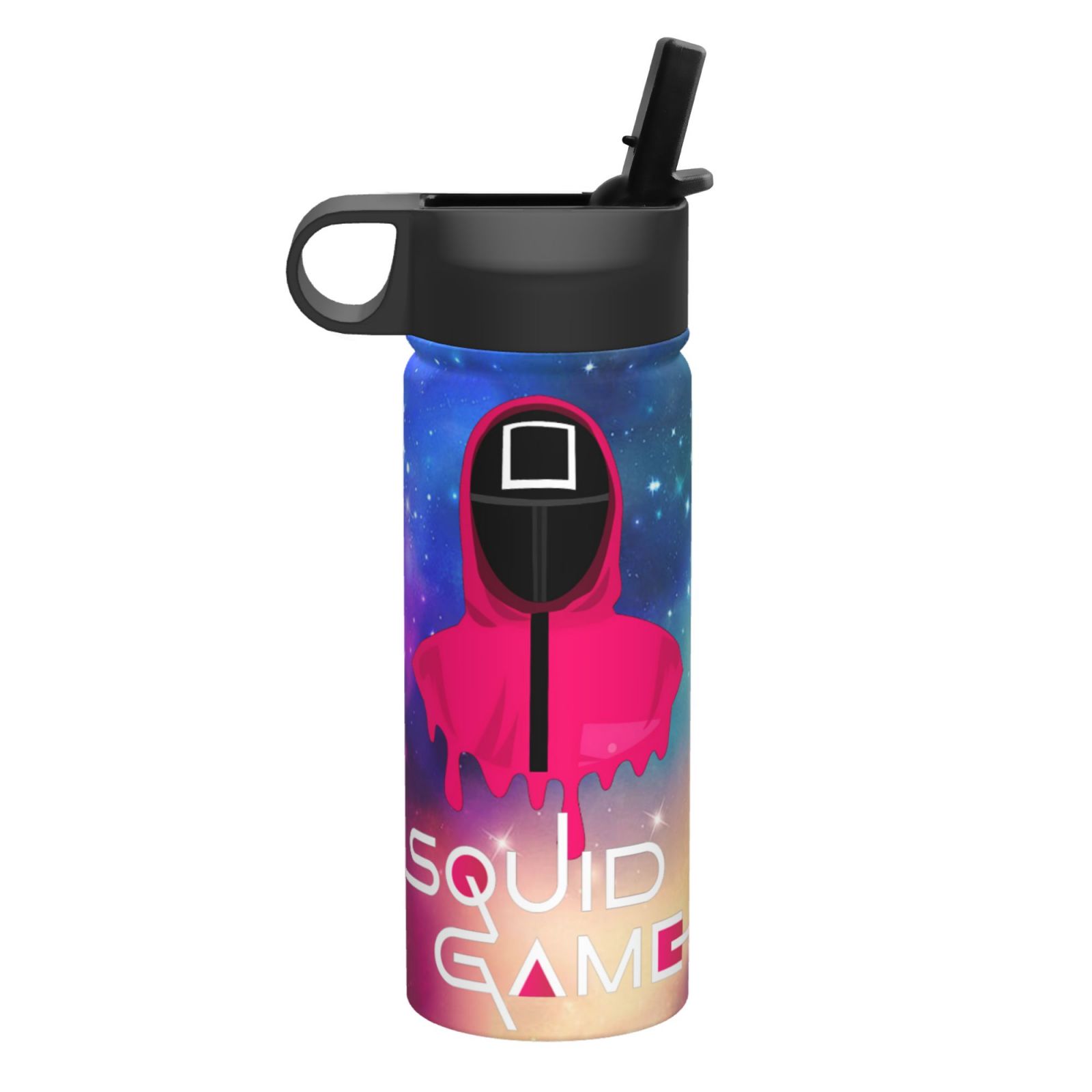 Squid Game Kids Insulated Water Bottle With Straw - 18 Oz Stainless ...
