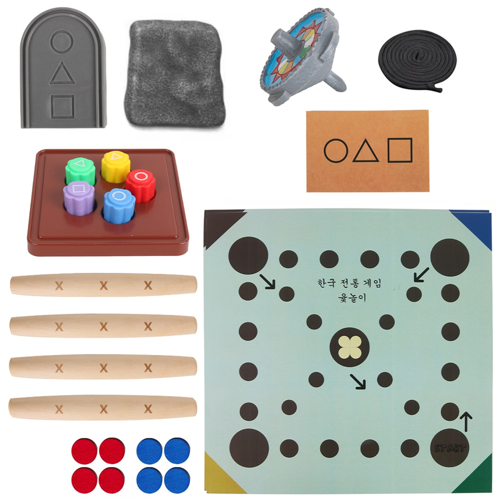 Squid Game Korean Folk Game Set Squid Game Folk GameTraditional Play ...