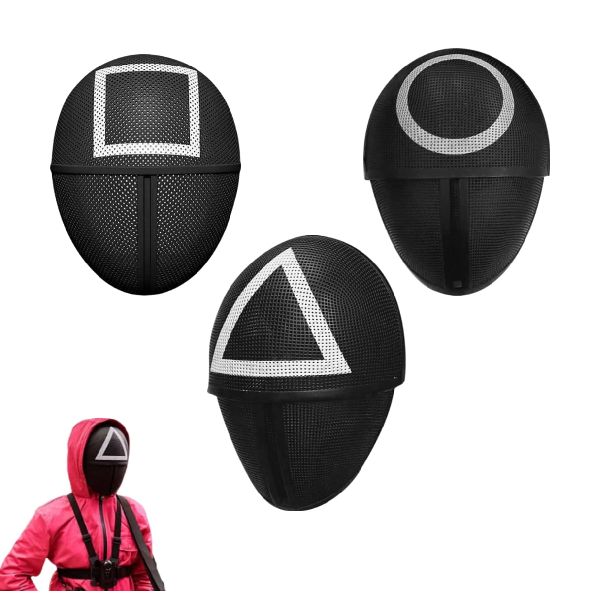 Squid Game Mask Circle Full Face Masks Black 1PC - Walmart.com