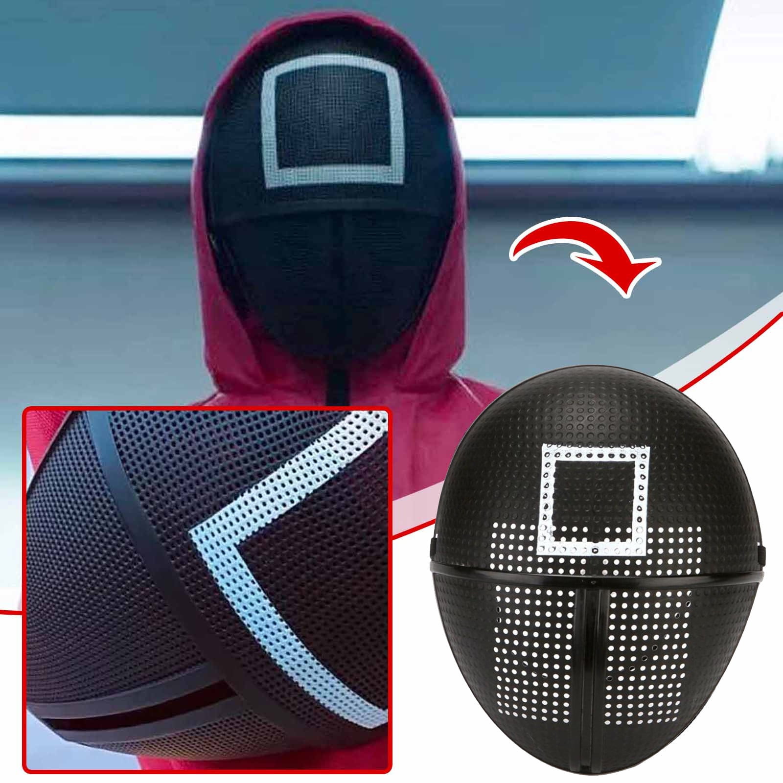 Squid Game Mask Triangle Full Face Masks Black 1PC B - Walmart.com