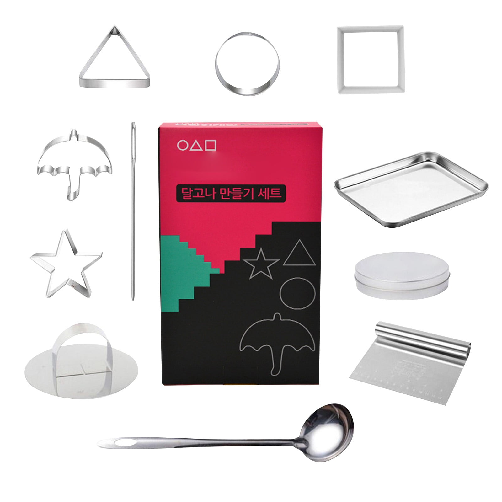 Squid Game Stainless Steel Biscuit Cutter Korean Sugar Candy Making ...