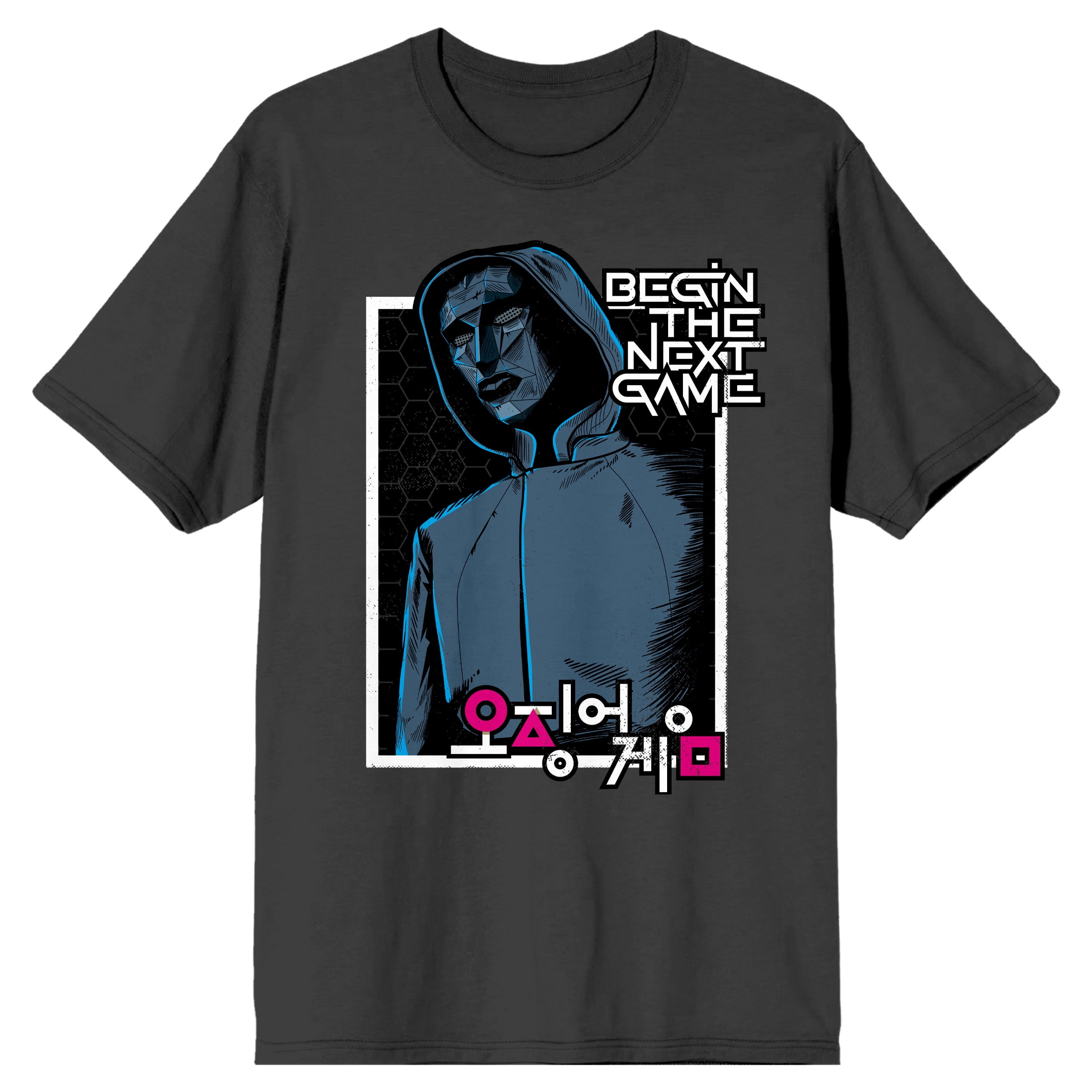 Squid Game The Frontman Begin the Next Game Men's Charcoal Short Sleeve ...