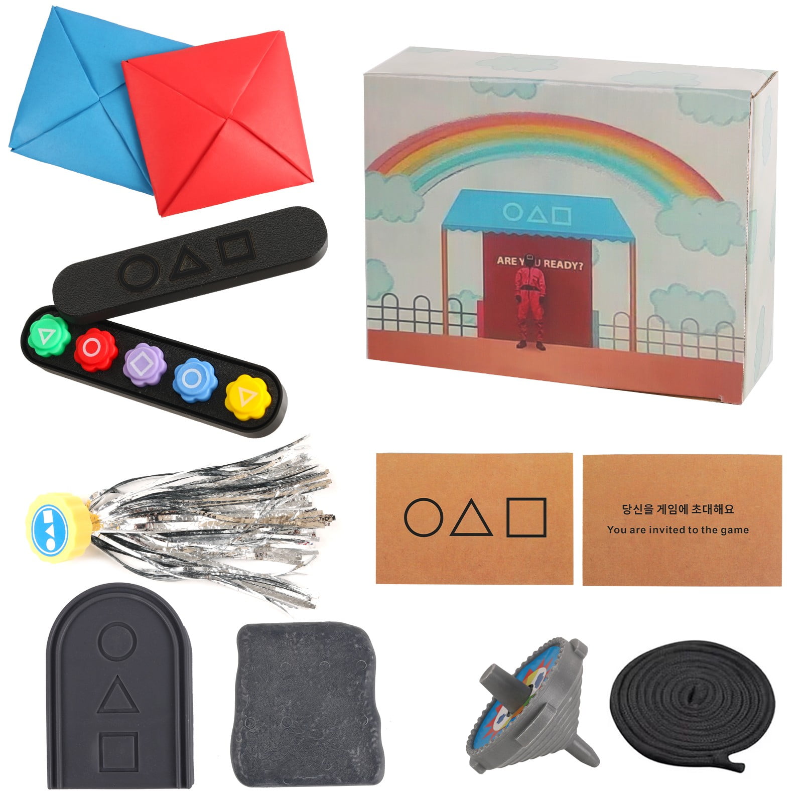 Squid Game Ⅲ Toys Gonggi Set,Korean Folk Game Set Korean Traditional Play Game Family Travel ...