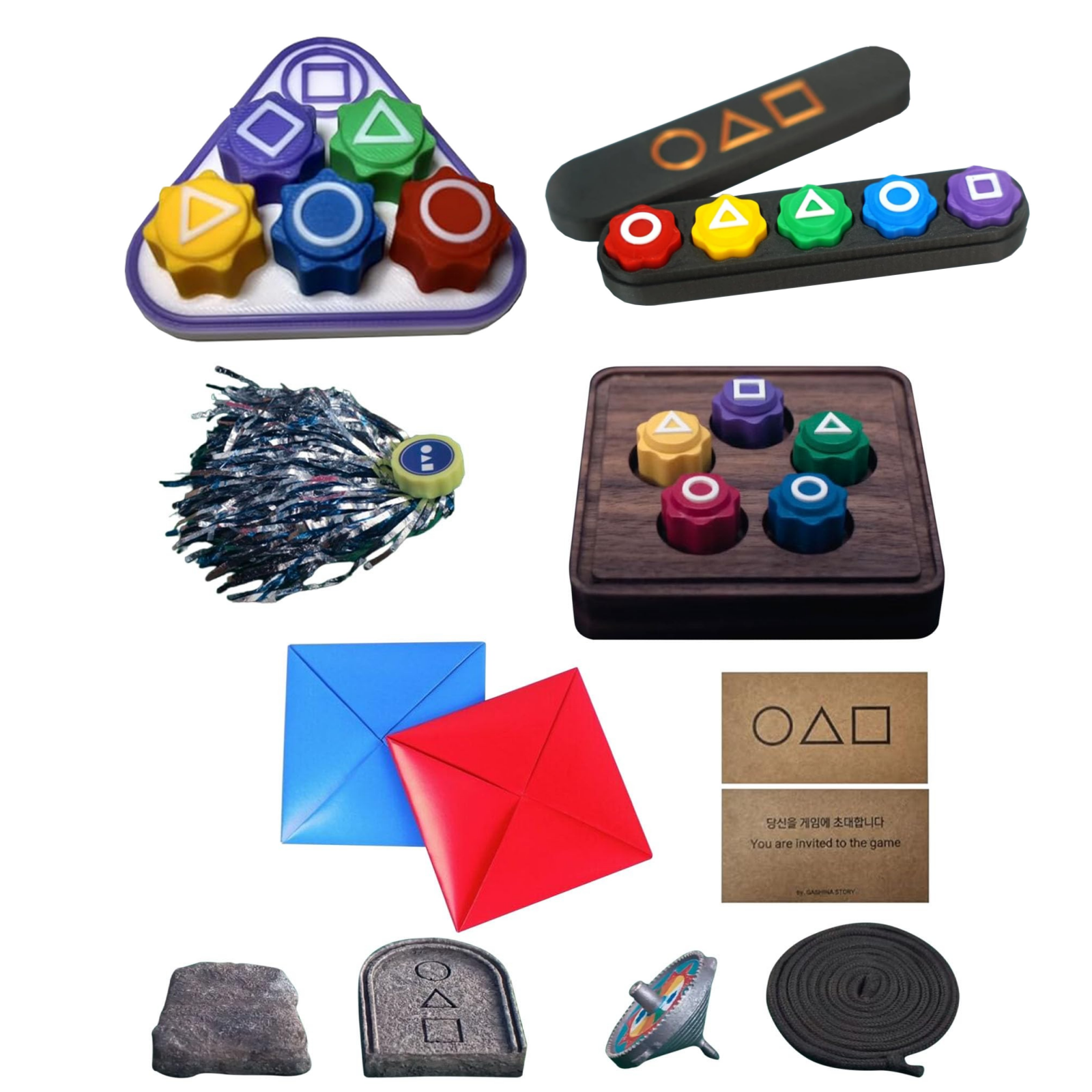 Squid Game Toys Korean Traditional Gonggi Set: Jack Stone Pebbles for ...