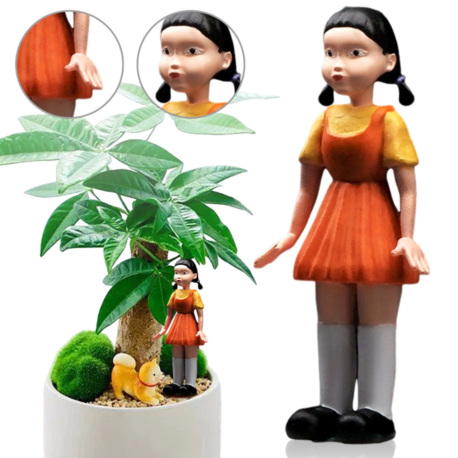 Squid Game Young-HEE Doll - Shaking Head Doll, Microscopic Statue ...