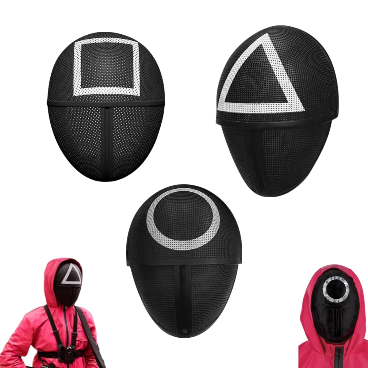 Squid Games Square Mask Full Face Masks Black - Walmart.com