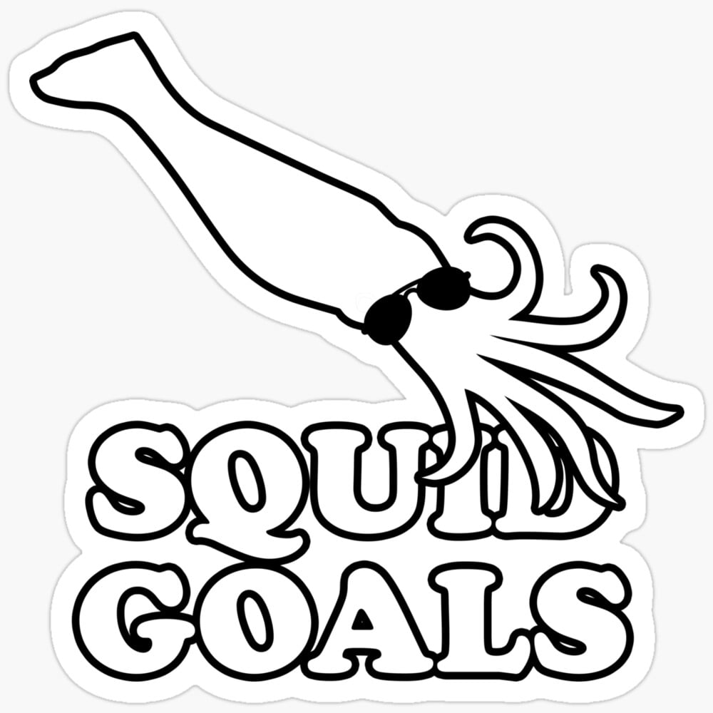 Squid Goals Sticker Phone Decal Water Bottle Stickers Car Decals ...
