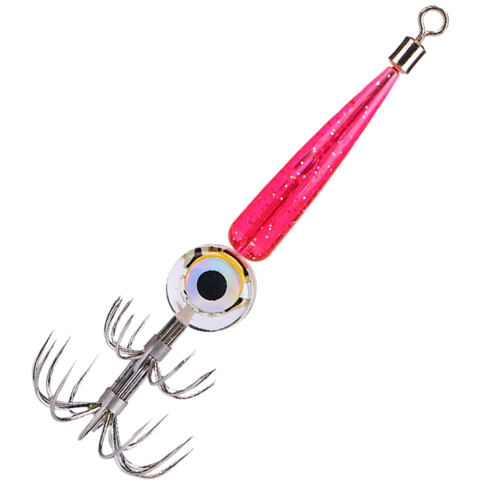 Squid Jigs Saltwater Glow LED Underwater Flasher Light Squid Hook ...