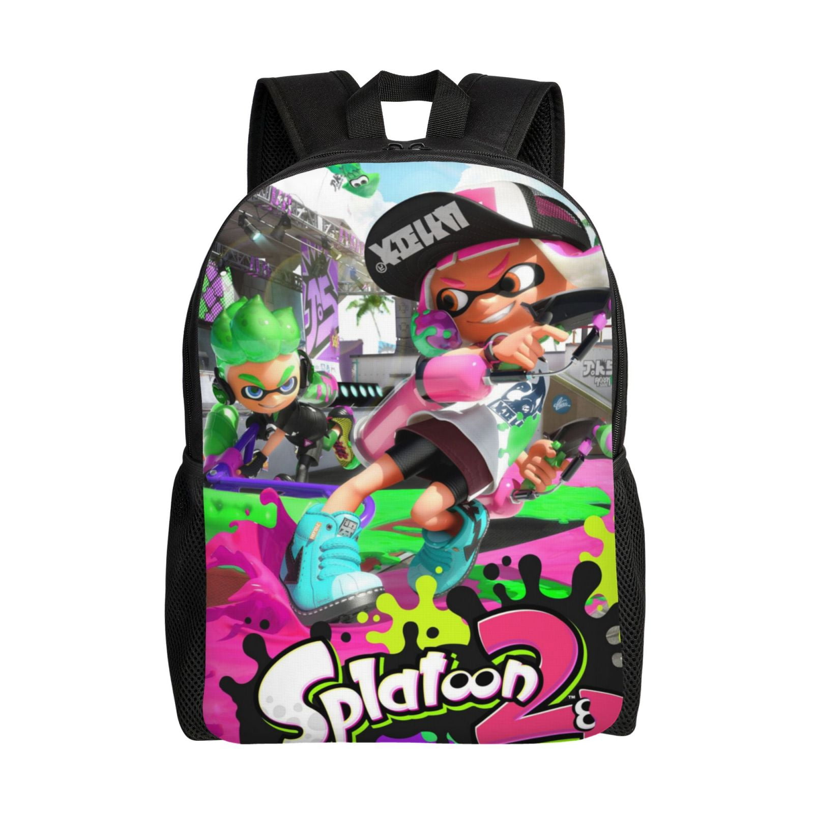 Squid Splatoon Cartoon Unisex Backpack Laptop Daypack Adjustable ...