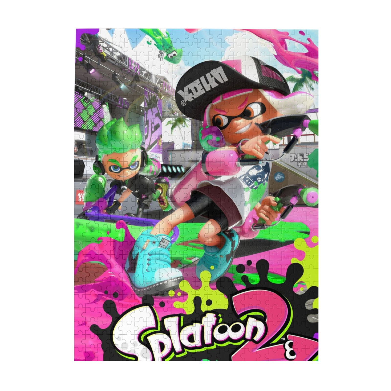 Squid Splatoon Cartoon Wooden Jigsaw Puzzles Accessories Intellectual ...