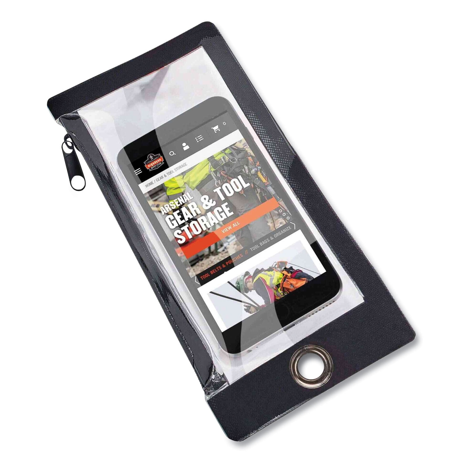 Squids 3760 Phone Pouch + Trap for Plus Size Phones, Clear/Black, Ships ...