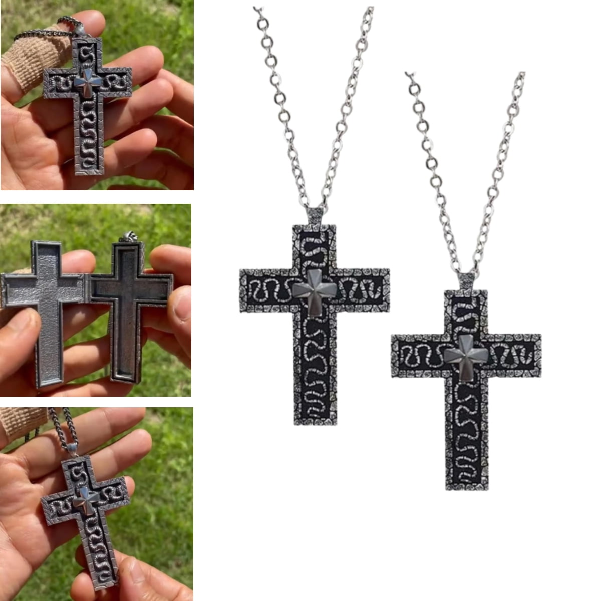 Squids Necklace Game, Cross Necklace for Men, Cross Necklace with ...