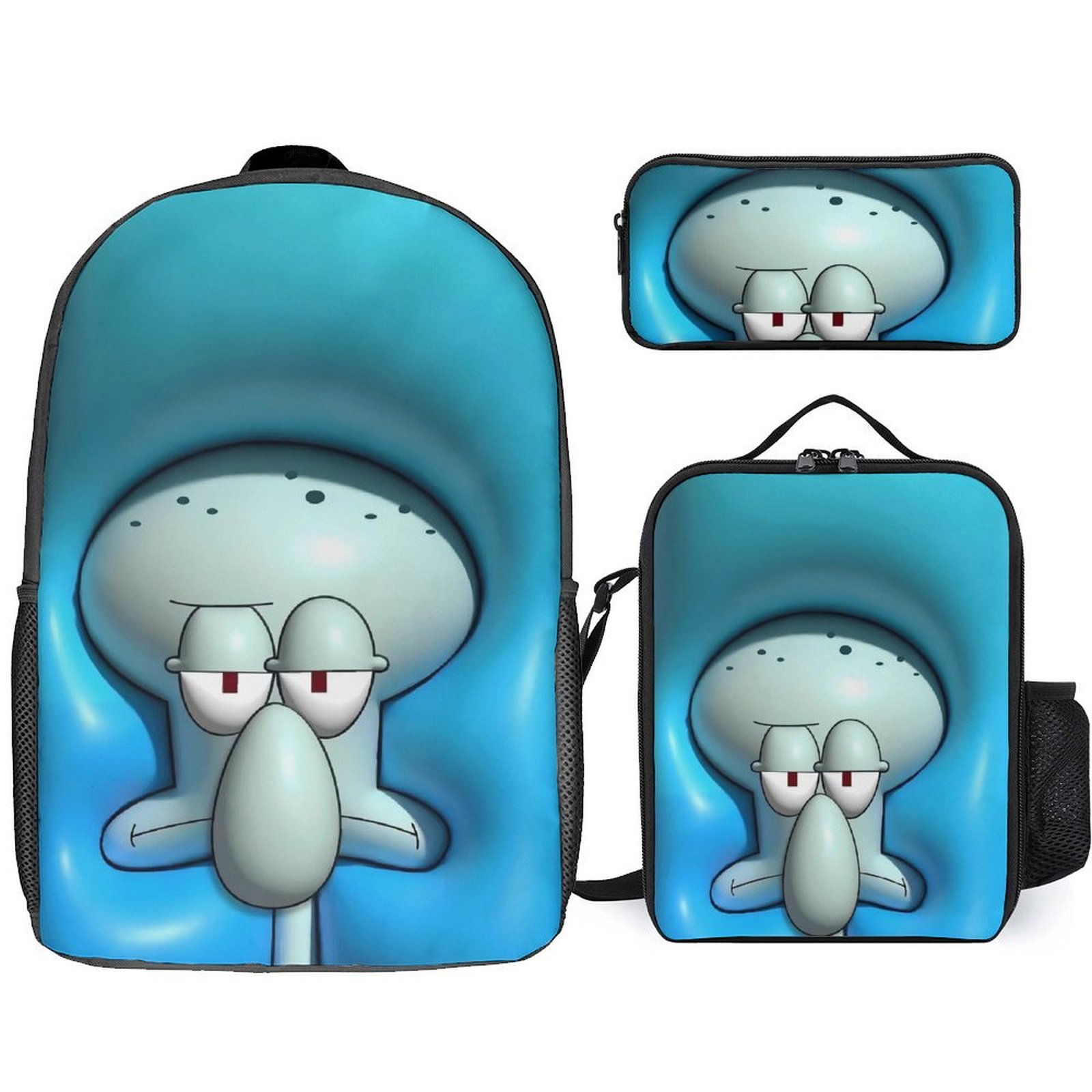 Squidward Backpack Messenger Bag Lunch Bag Pencil Case Set 17 Inch ...
