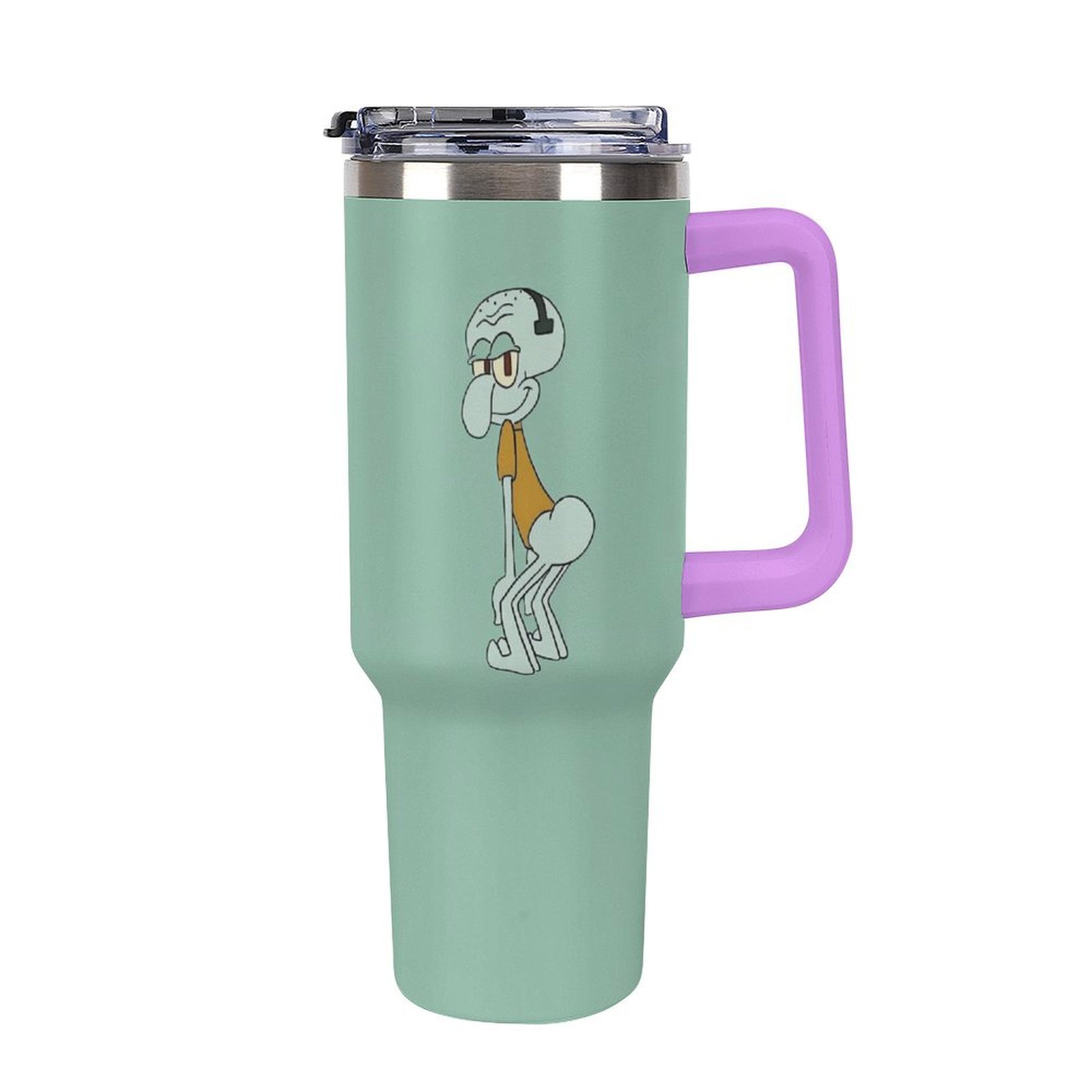 Squidward Car Cup Stainless Steel Thermos Cup with Handle 40oz ...