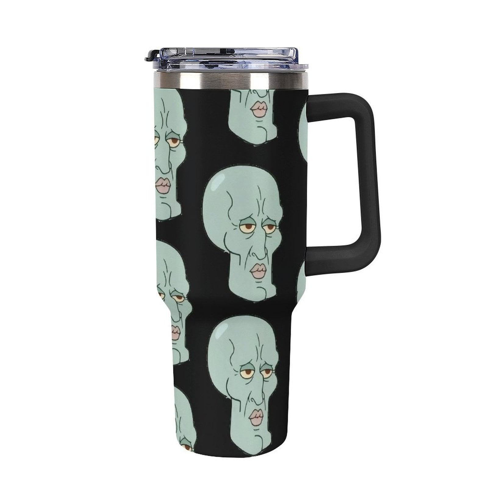 Squidward Car Cup Stainless Steel Thermos Cup with Handle 40oz ...