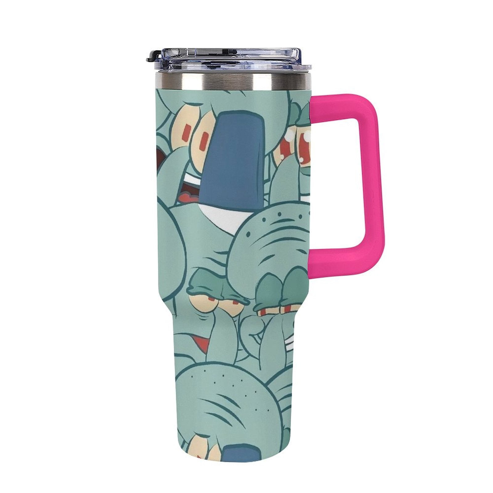 Squidward Car Cup Stainless Steel Thermos Cup with Handle 40oz ...
