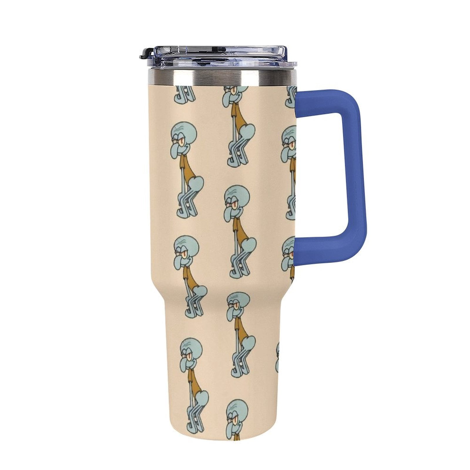 Squidward Car Cup Stainless Steel Thermos Cup with Handle 40oz ...