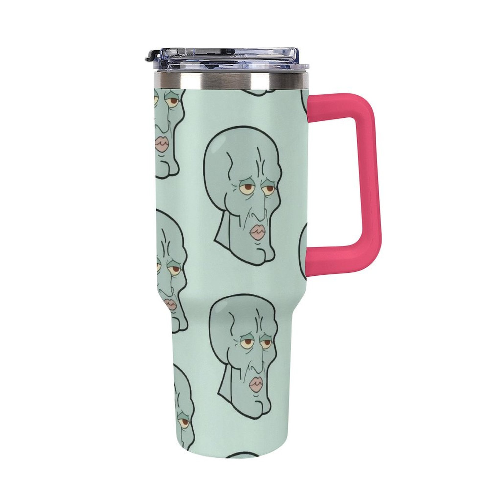 Squidward Car Cup Stainless Steel Thermos Cup with Handle 40oz ...