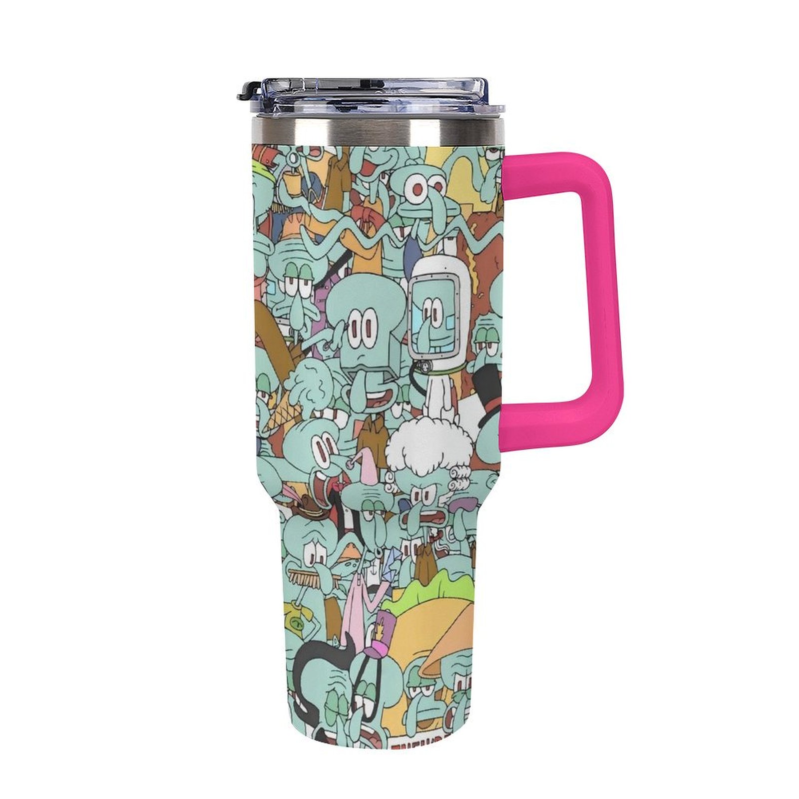 Squidward Car Cup Stainless Steel Thermos Cup with Handle 40oz ...