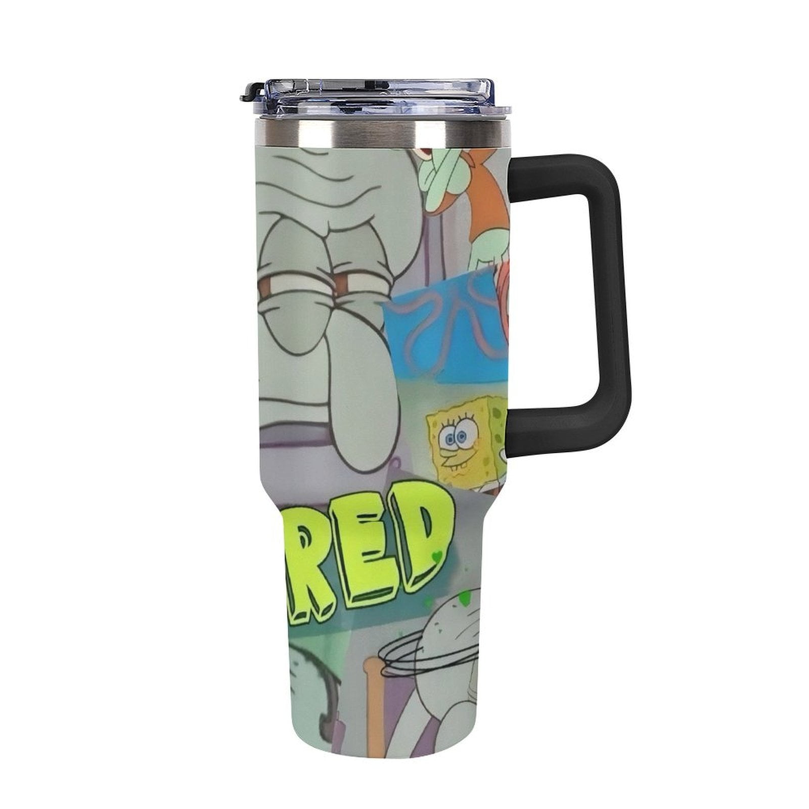 Squidward Car Cup Stainless Steel Thermos Cup with Handle 40oz ...