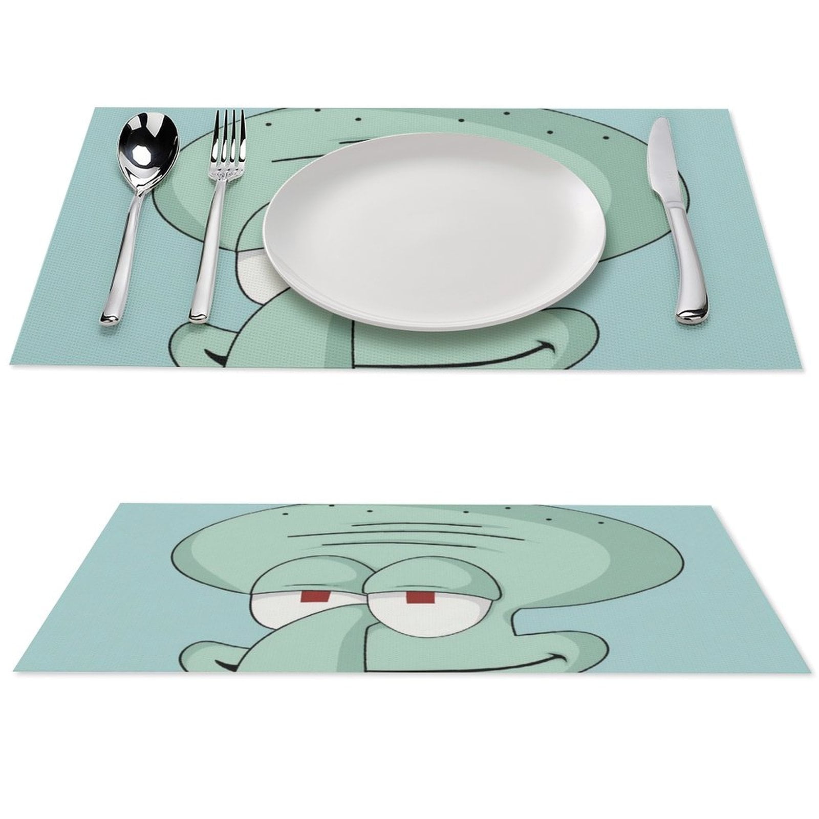 Squidward Cartoon placemats are suitable for indoor dining table mats 2 ...