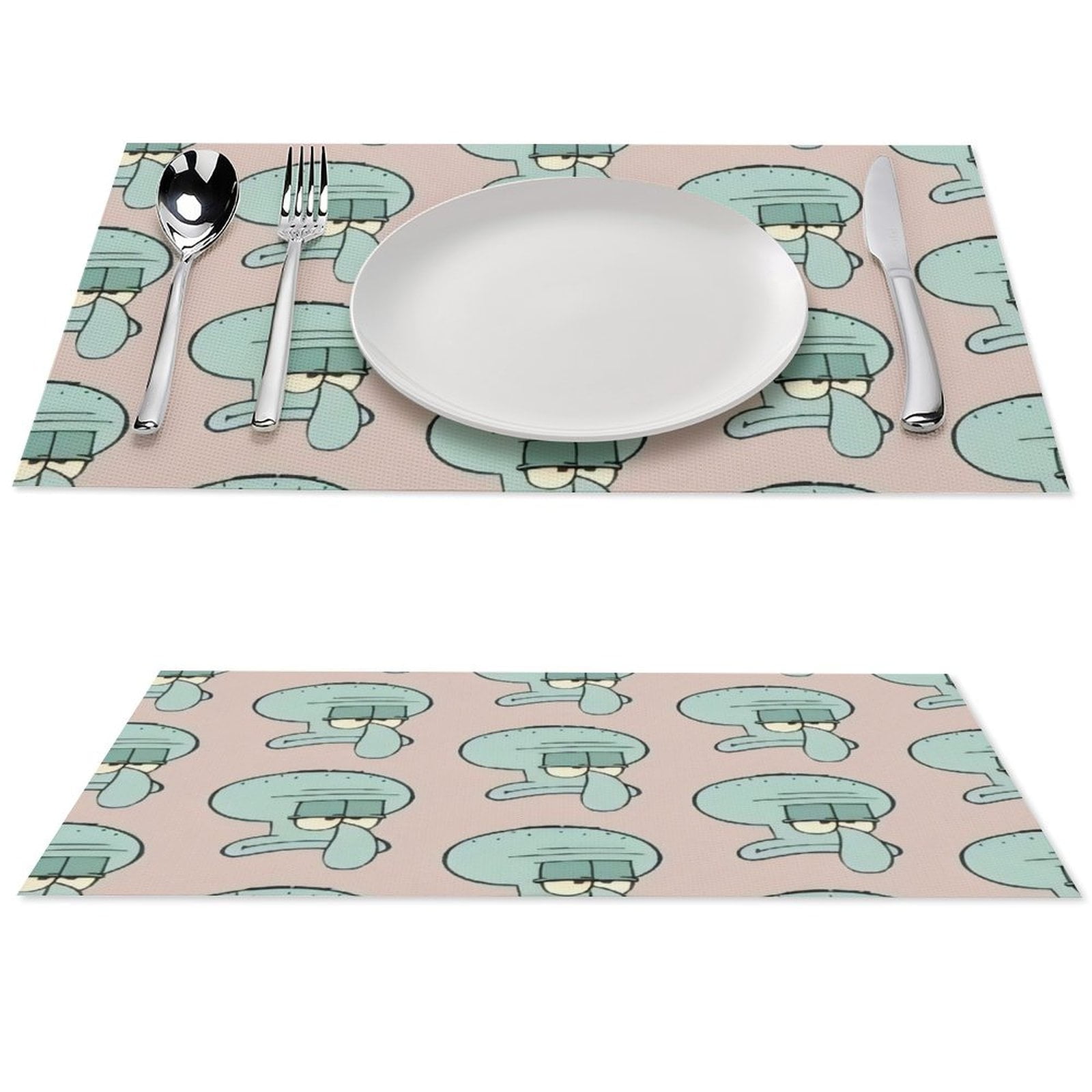 Squidward Cartoon placemats are suitable for indoor dining table mats 4 ...