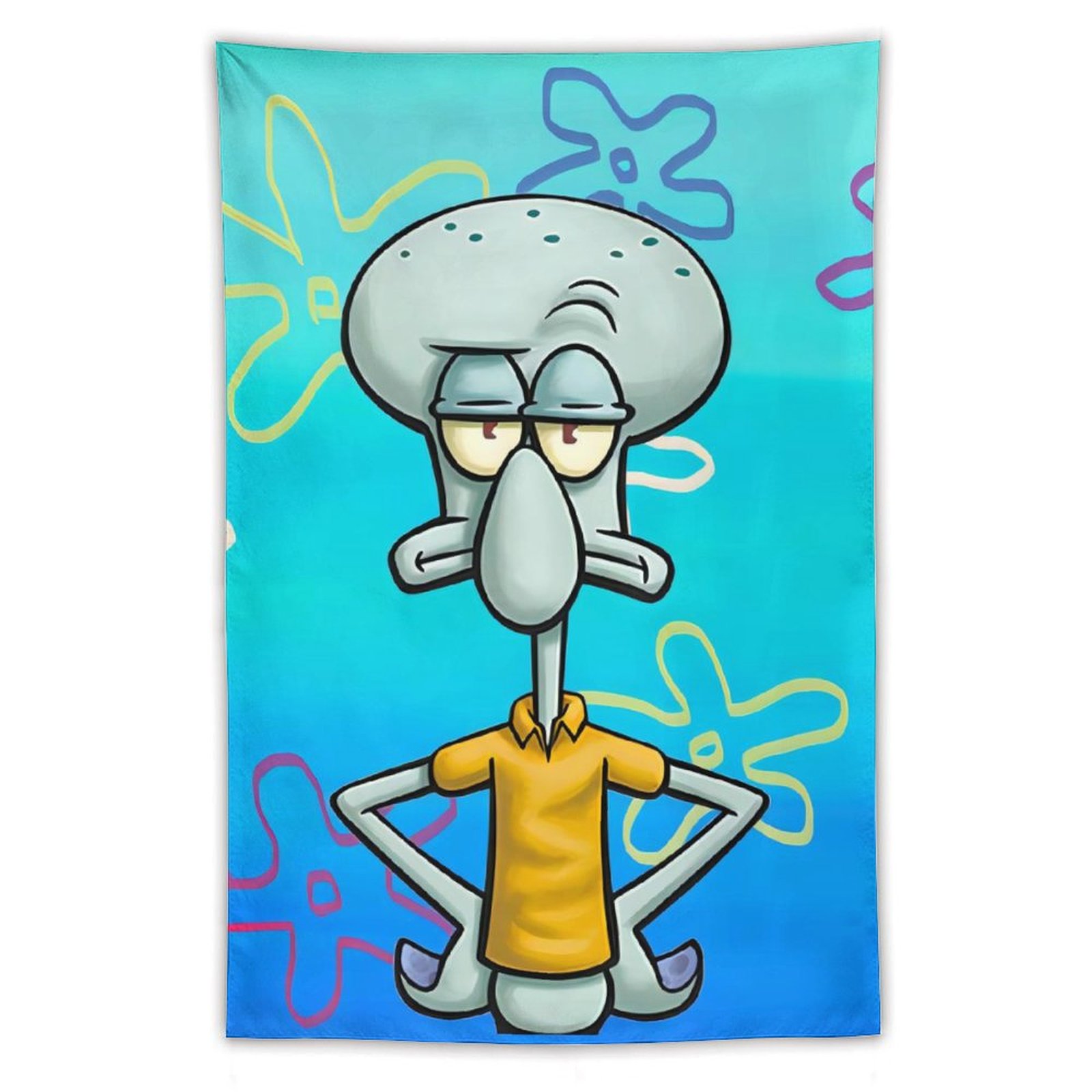 Squidward Fun Tapestries Indoor Outdoor Wall Art Tapestries Bedroom ...