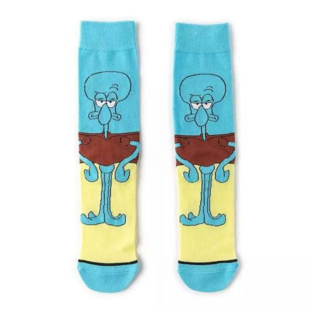 Squidward Spongebob Cartoon Socks, Fun Novelty Mens/Womens Crew ...