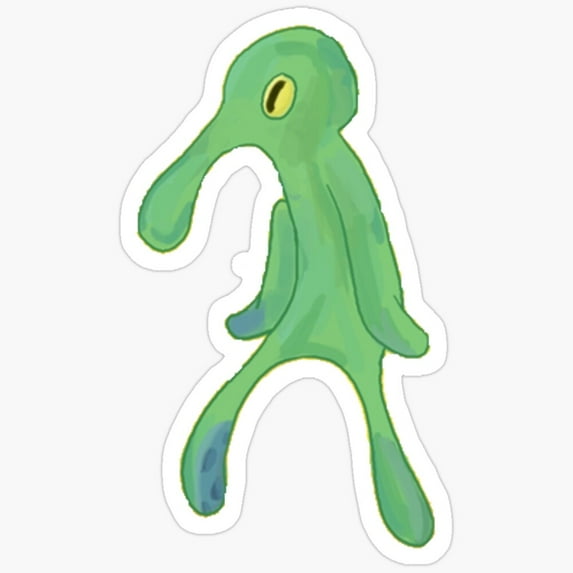 Squidward Sticker Phone Decal Water Bottle Stickers Car Decals, Laptop ...