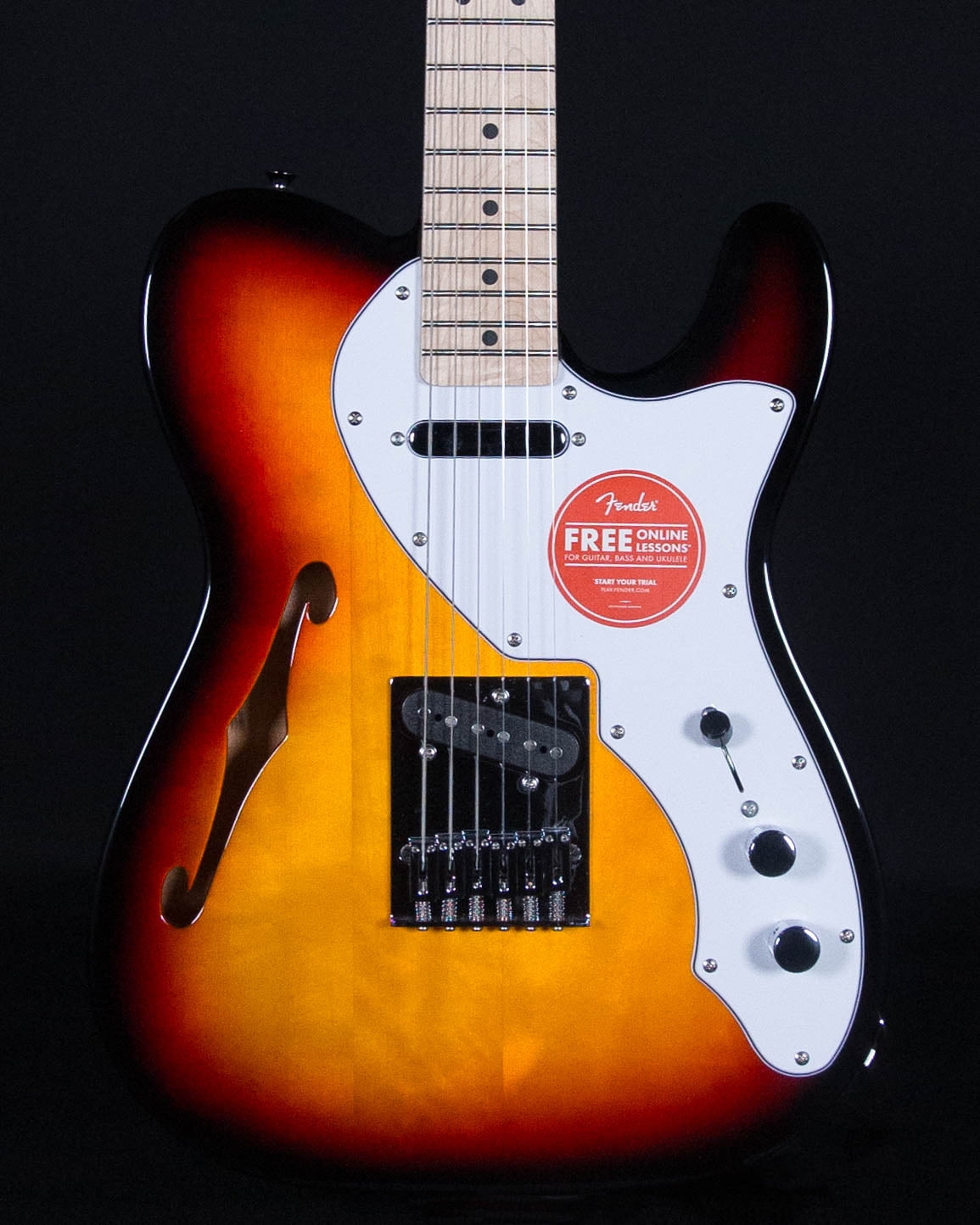 Squier Affinity Telecaster Thinline, Maple FB, 3-Color Sunburst ...