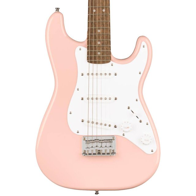 Squier Mini Stratocaster Electric Guitar (Shell Pink) - Walmart.com